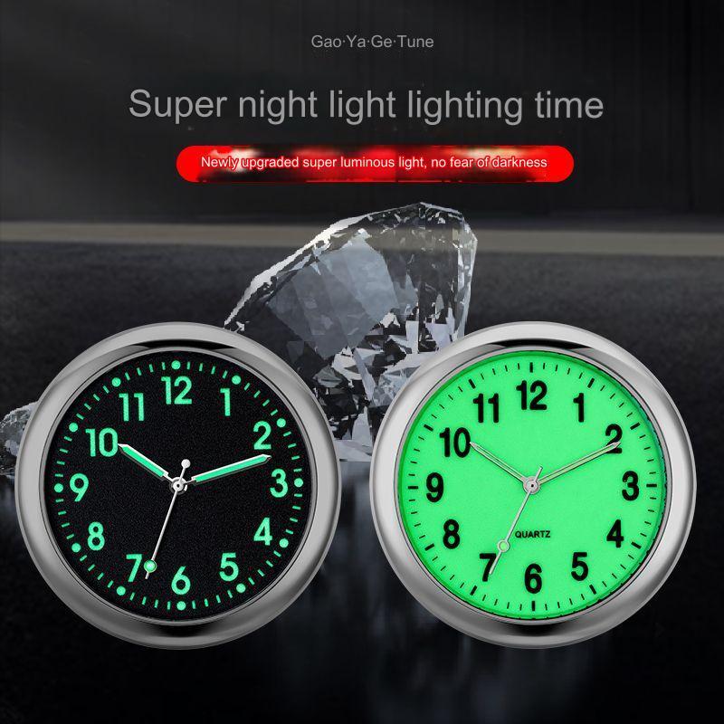 Analog Clock for Car Dashboard Glow In The Dark Car Dashboard Quartz ...