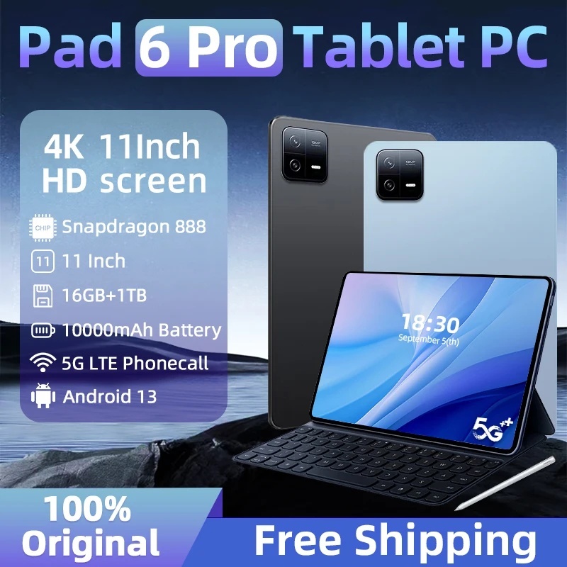 2024 New Original Pad 6 PRO Tablet Android 13 16GB+1T 11 Inch ...