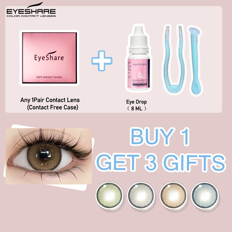 [Buy 1 Get 3 Free]Eyeshare Contact Lens Set Firenze With Eye Drops ...