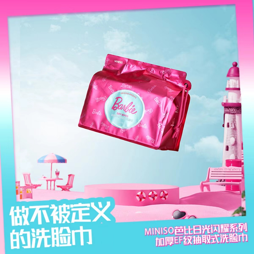 Miniso Barbie 65th anniversary face towel papel 80 pieces | Shopee ...