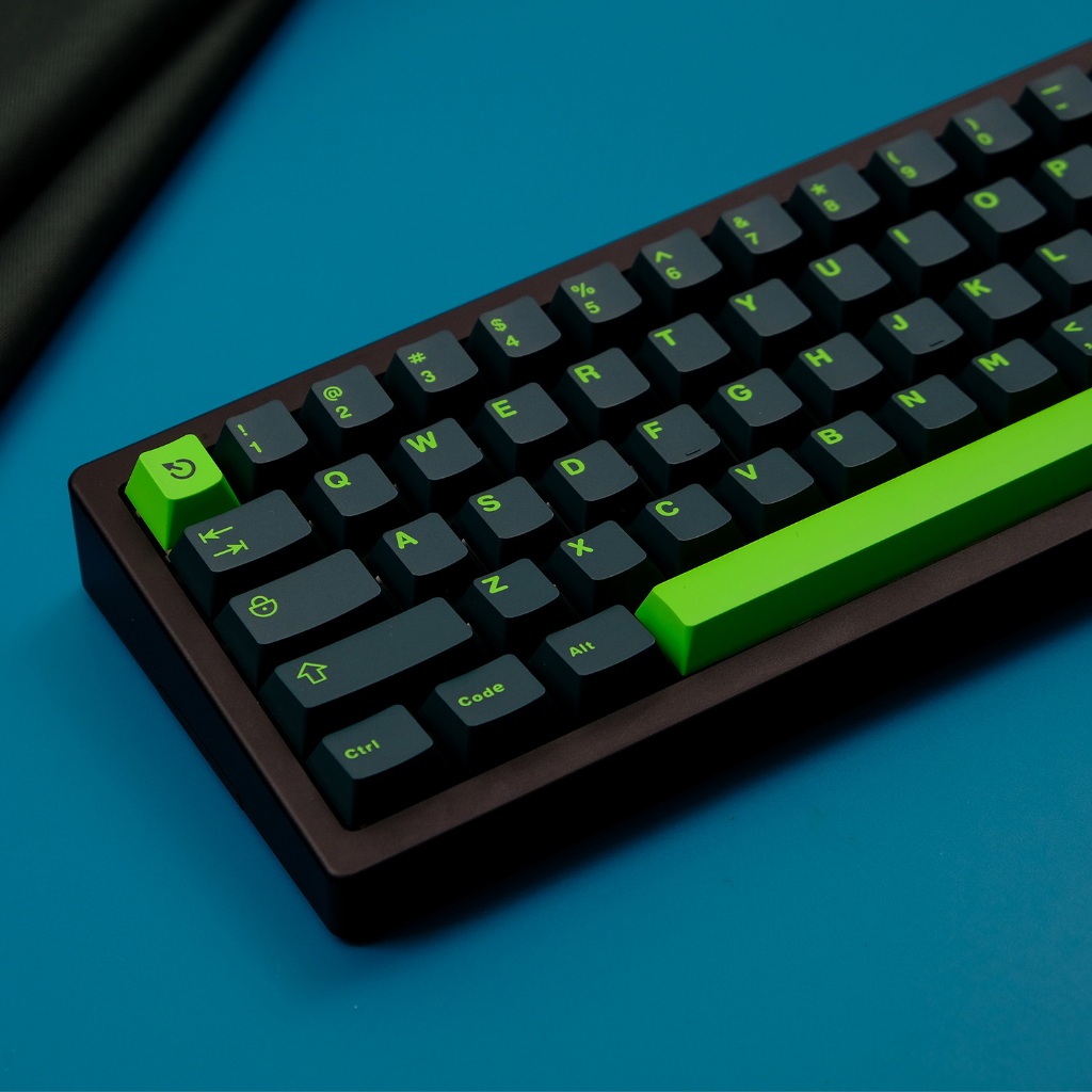Full Set Dark Green Solid Color Mechanical Keyboard Keycaps ABS Double ...
