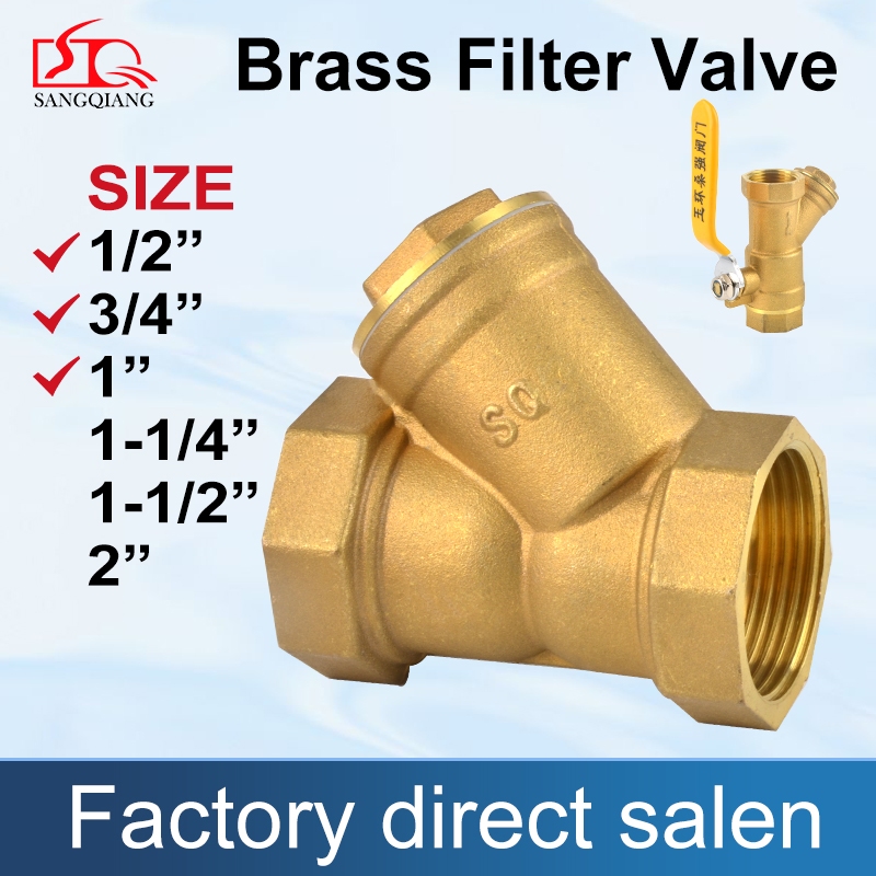 Sang Qiang Brass Thread Y Shaped Brass Strainer Filter Valve SIZE （1/2 ...