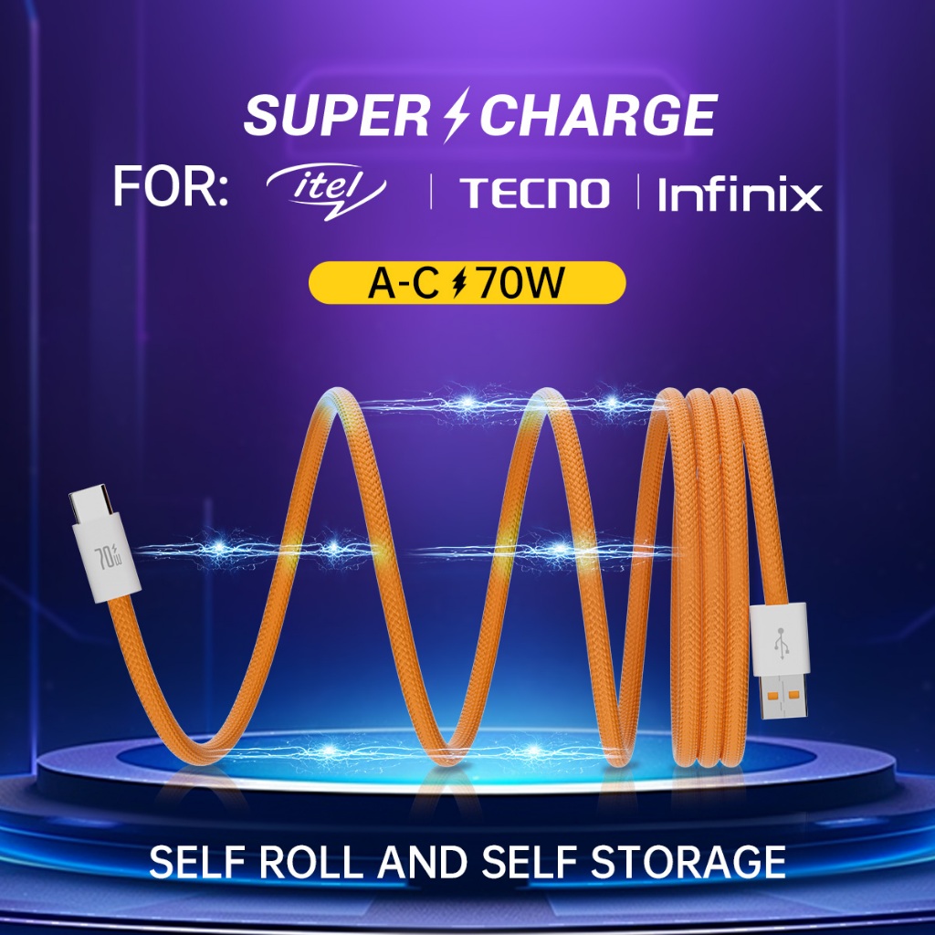 70W Magnetic Data Cable USB A to Type C Fast Charging Cable 68W 45W 33W ...
