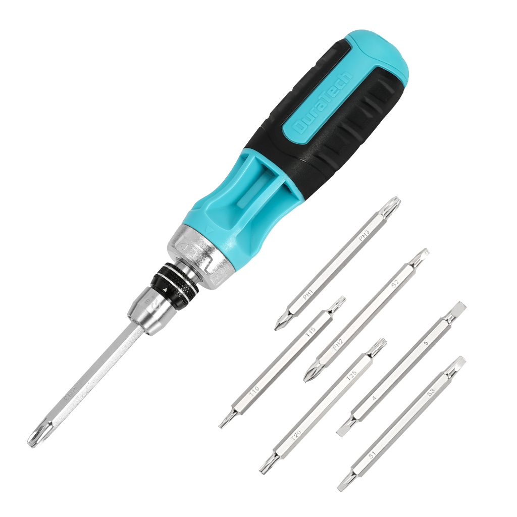 DURATECH Ratcheting Screwdriver, 12-in-1 Multi-bit Screw Drivers ...