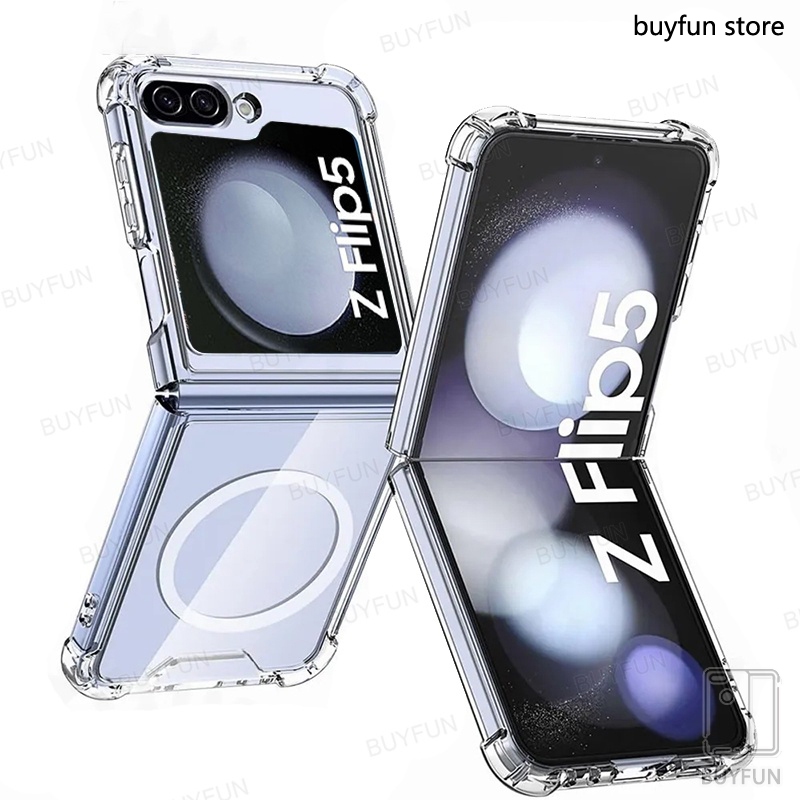 Clear Hard PC Shockproof Magnetic Case For Samsung Galaxy Z Flip6 Flip ...