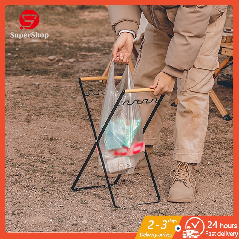 Household garbage rack foldable kitchen debris storage rack plastic bag ...