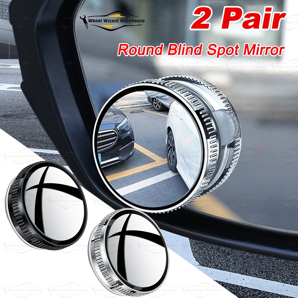 2PCS Car Waterproof Full-vision Adjustable Blind Spot Mirror Car Round ...