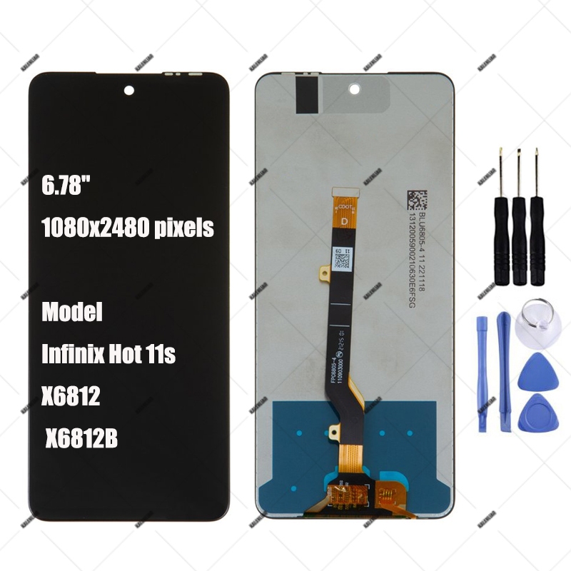 For Infinix Hot 11s X6812 X6812B LCD Display Touch Screen Digitizer ...