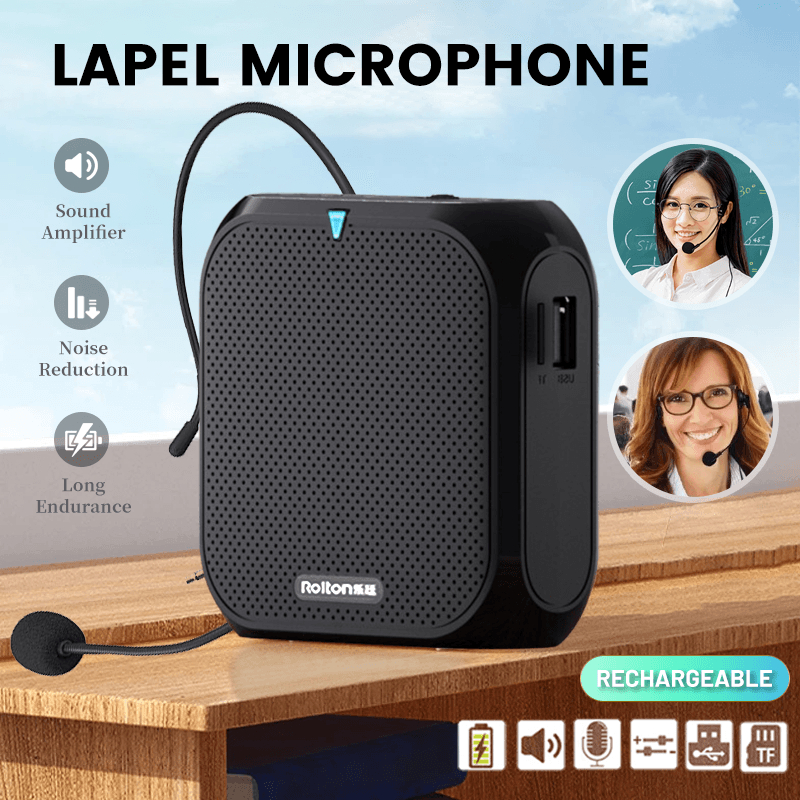 Portable Voice Amplifier Lapel Mini Personal Voice Speaker for Teachers ...