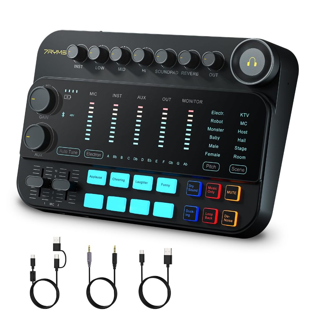 7RYMS 7Caster SE2 Audio-Interface with Multiple Audio Input Interface ...