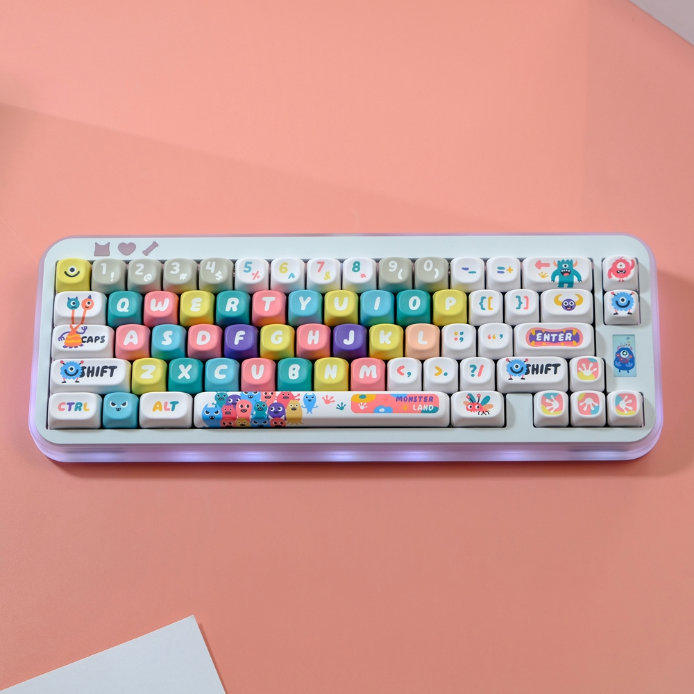 XOA MOA Profile Keycaps Little Monster Keycaps PBT Dye Sublimation ...