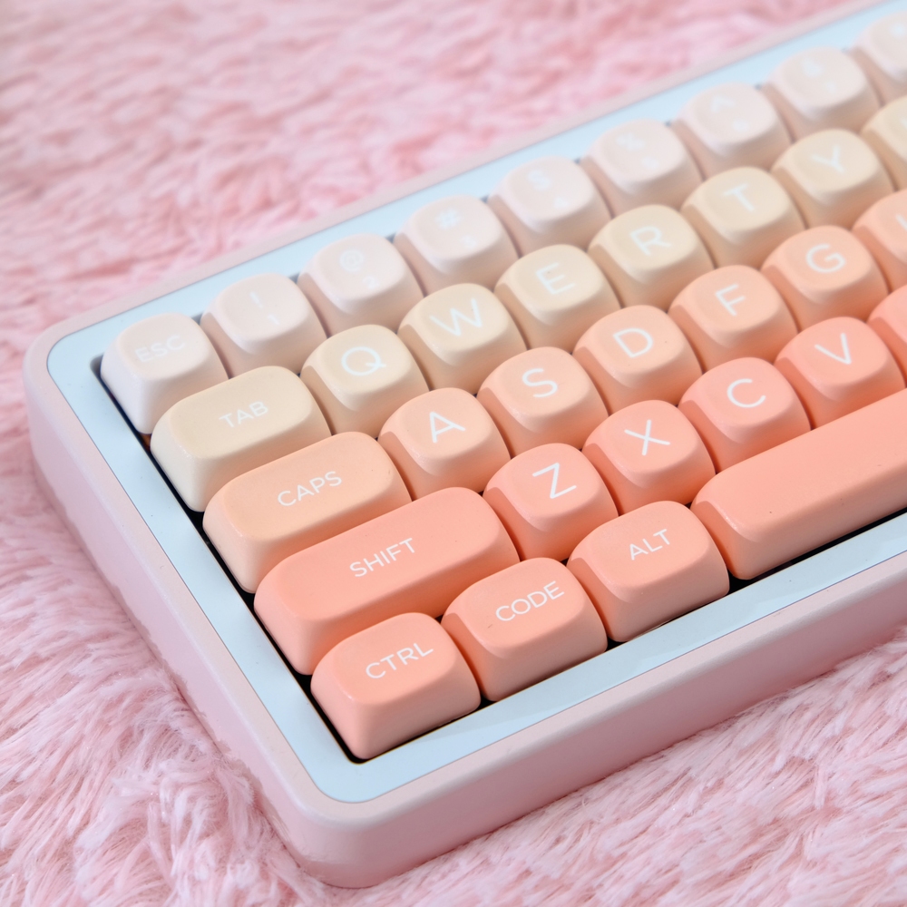 XOA MOA Profile Keycaps Blush Pink Gradient Keycaps PBT Dye Sublimation ...