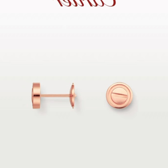 Caries Screw Piercing Earrings for Women 18K Rose Gold Earring | Shopee Philippines