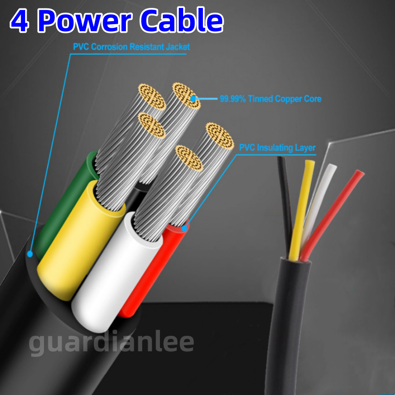 4-core Royal Cord Insulated PVC Power Flexible Wire Cable Car Speaker Wire Cable UL2464 Audio ...