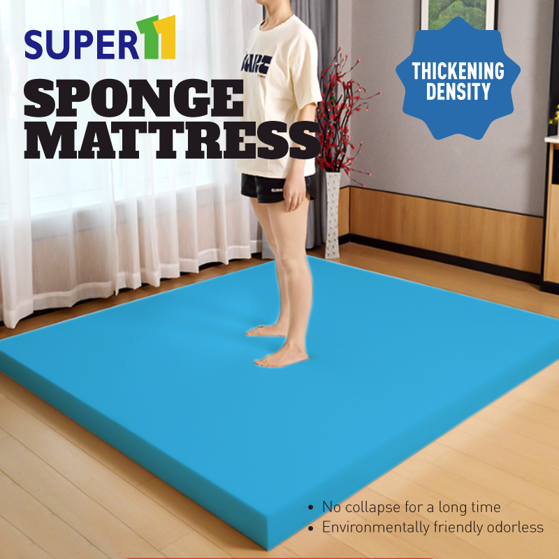 SUPER11 Matress Thicken Foam Mattress Single/Double/Queen/King 2/4 inch ...