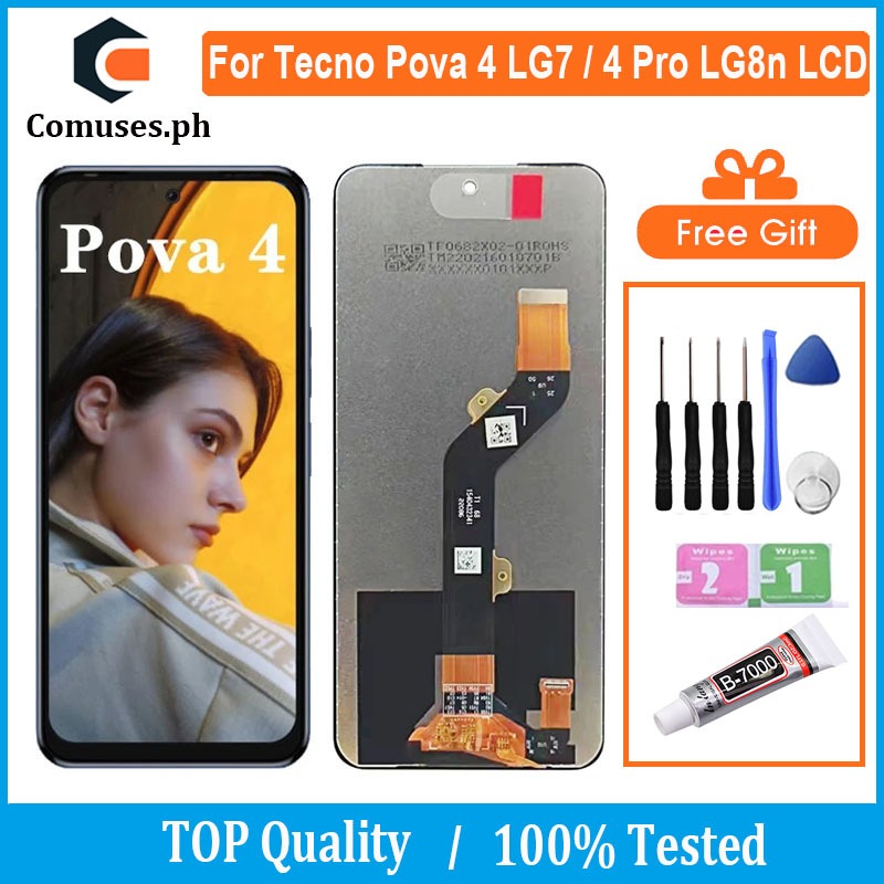 COMUSES LCD For Tecno Pova 4 LG7 / 4 Pro LG8n LCD Display Touch Screen ...