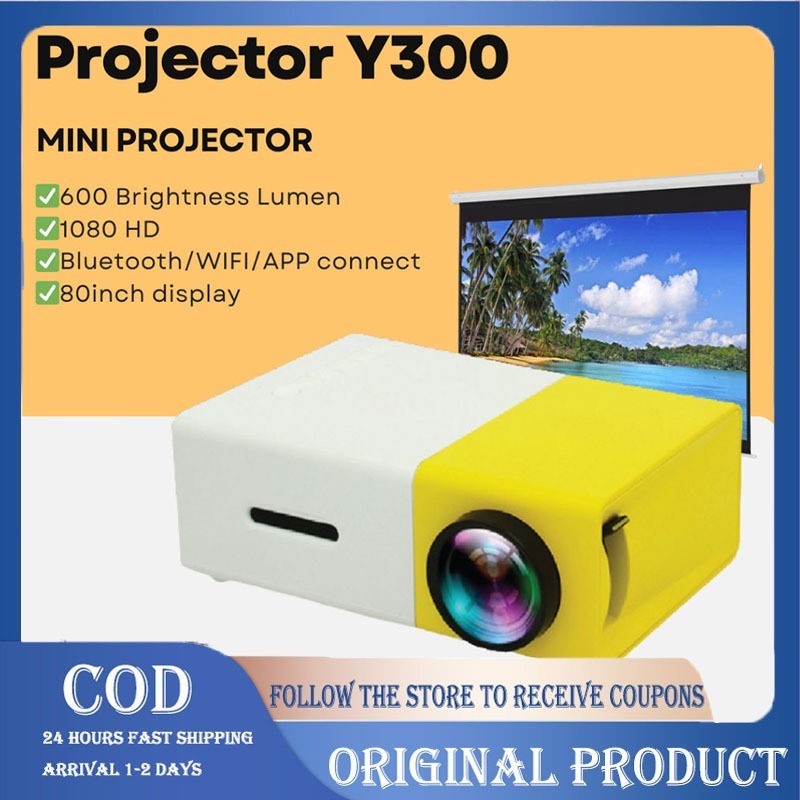 YG300 Micro Mini HD Projector 1080P Home LED Portable Small Desktop ...