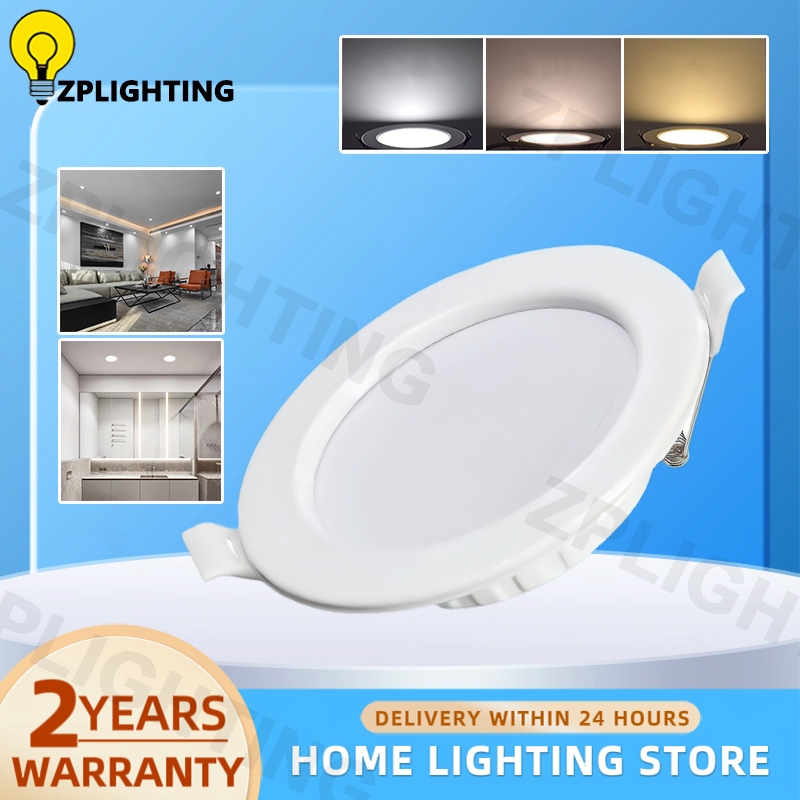 Pin Light LED Ceiling Light Ultra Thin Downlight Tri Color Panel Lamp ...