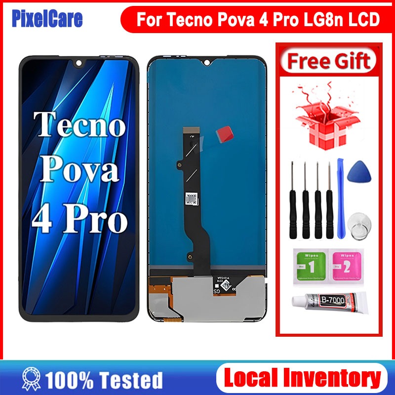 Pixelcare LCD With Frame For Tecno Pova 4 Pro LG8n / Pova 5 Pro LH8n LCD Display Touch Screen ...