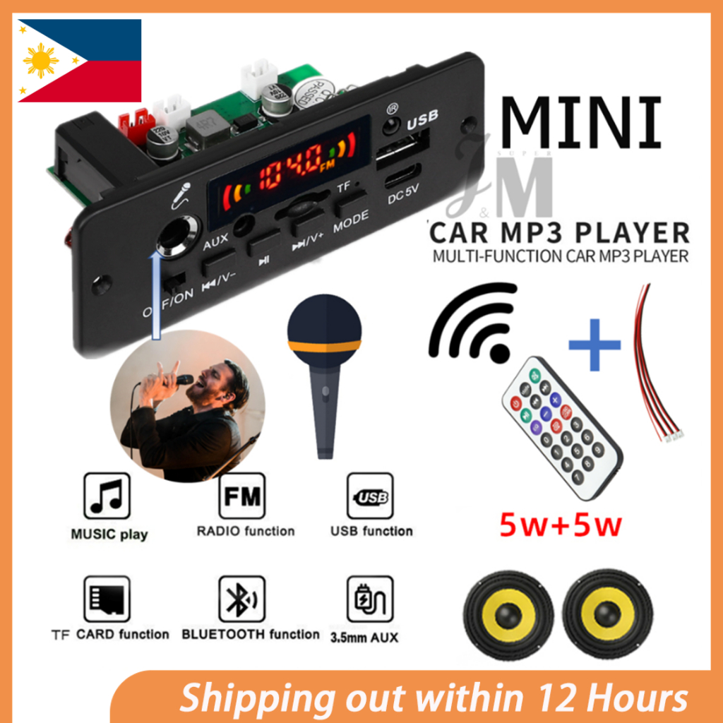 (Local seller) Wireless Bluetooth 5.0 Decoder Board 5V 10W Amplifier ...