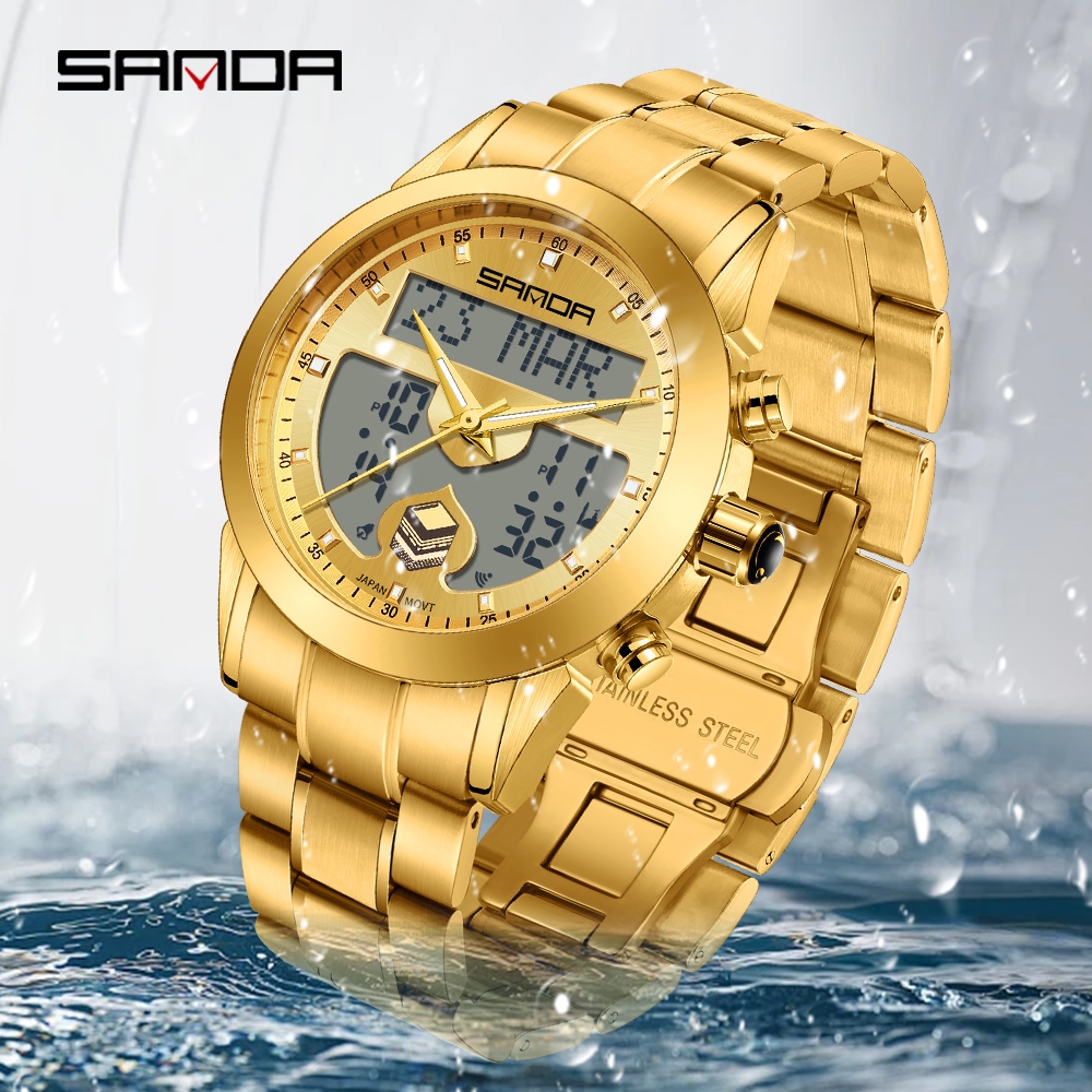SANDA Men Quartz Watch Fashion Elegant Arabic Tidal Direction ...