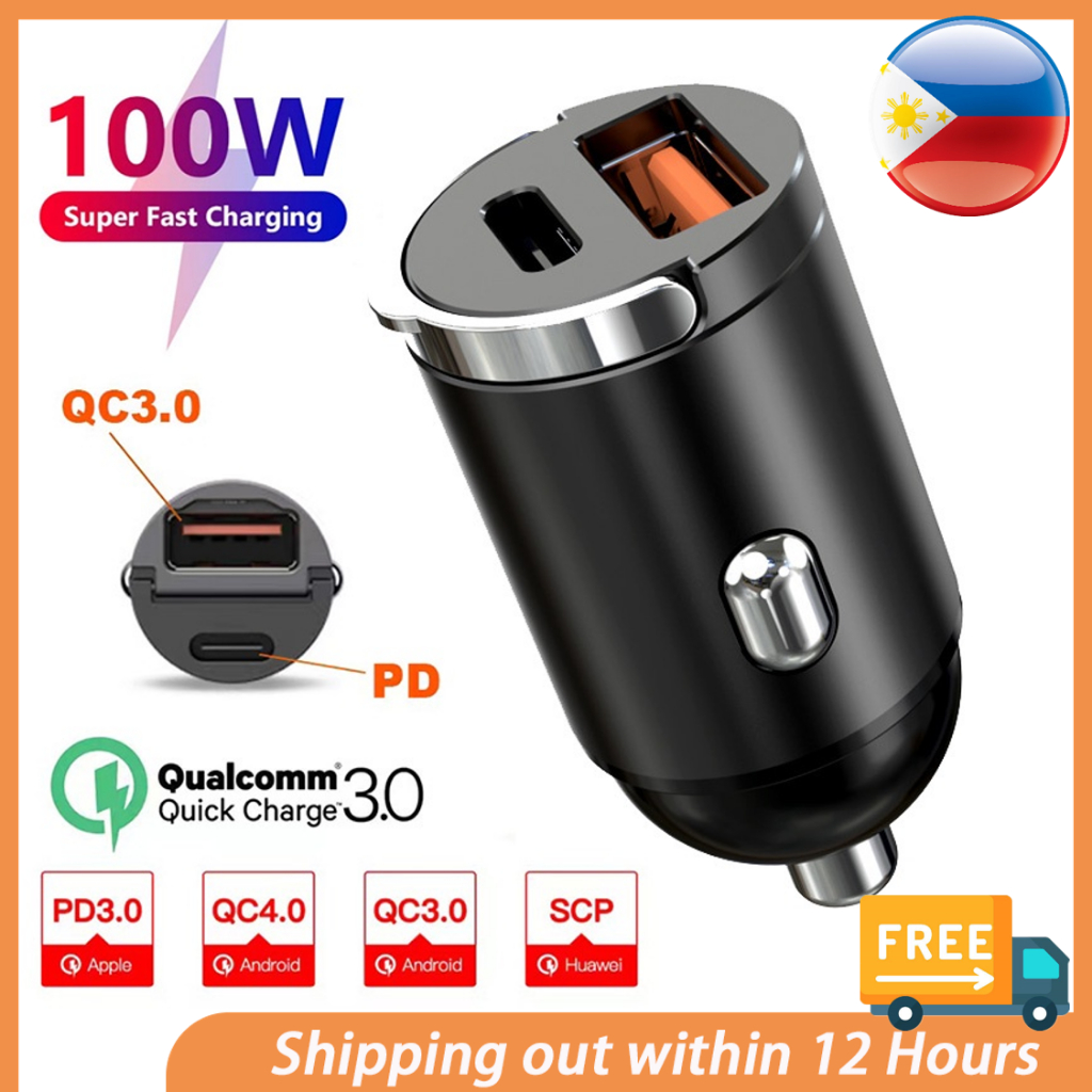 (Local seller) 200W Car Charger Type C Fast Charge Quick Charge 4.0 3.0 ...