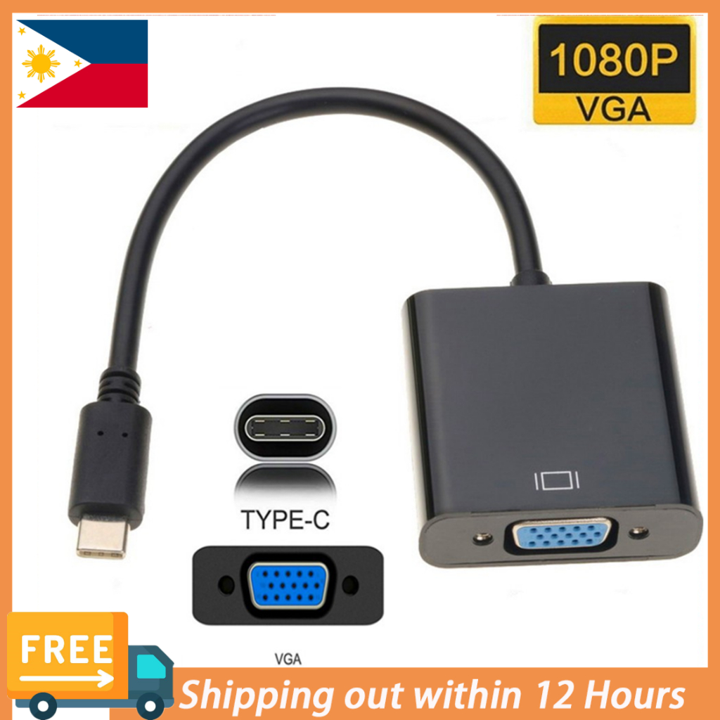 (Local seller) USB 3.1 Type C To VGA HDMI To VGA USB 3.0 To VGA Adapter ...