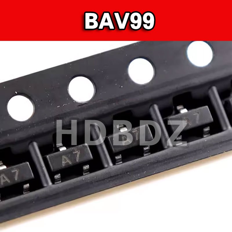 100pcs BAV99 BAV99LT1G A7 SMD Switch Diode SOT-23 IC | Shopee Philippines