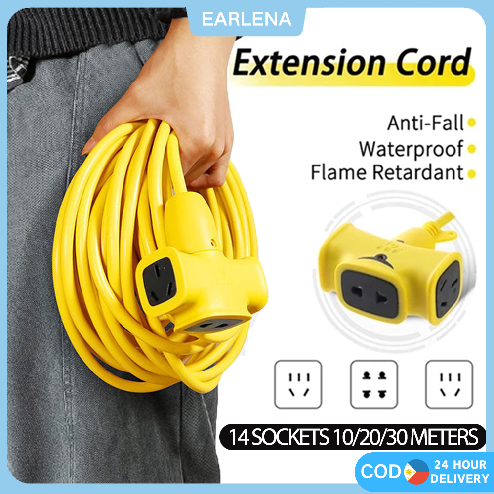 【Ready Stock】Extension Cord Socket With Cable Extra-long Plug-in Strip ...