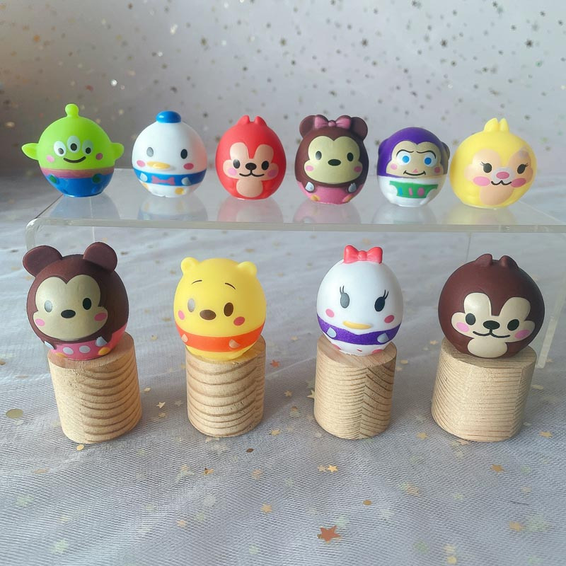 10Pcs/Set 4cm Cute Mickey Minnie Mouse Donald Duck Stitch Dumbo Tsum ...