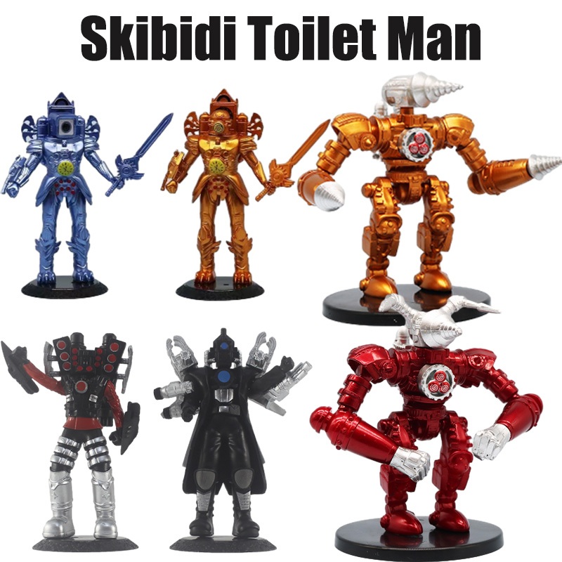 Skibidi Toilet Titan Clock Man Drill Man Articulate Movable Model ...