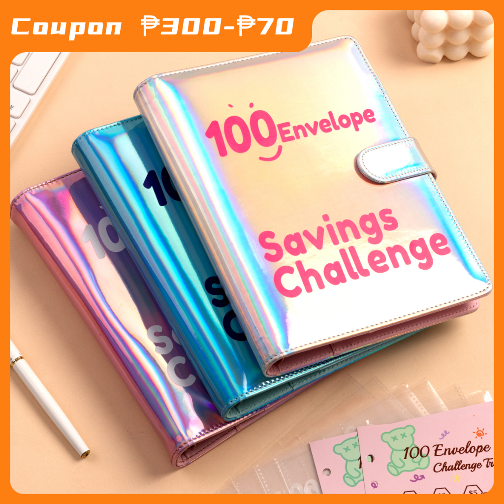 100 Day Challenge Activity Book Envelope Money Saving Budget Loose Leaf ...