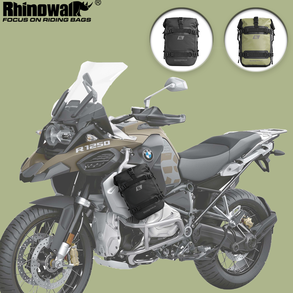 Rhinowalk 100% WATERPROOF MOTORCYCLE CRASH BAR DRY BAG(6L) | Shopee ...