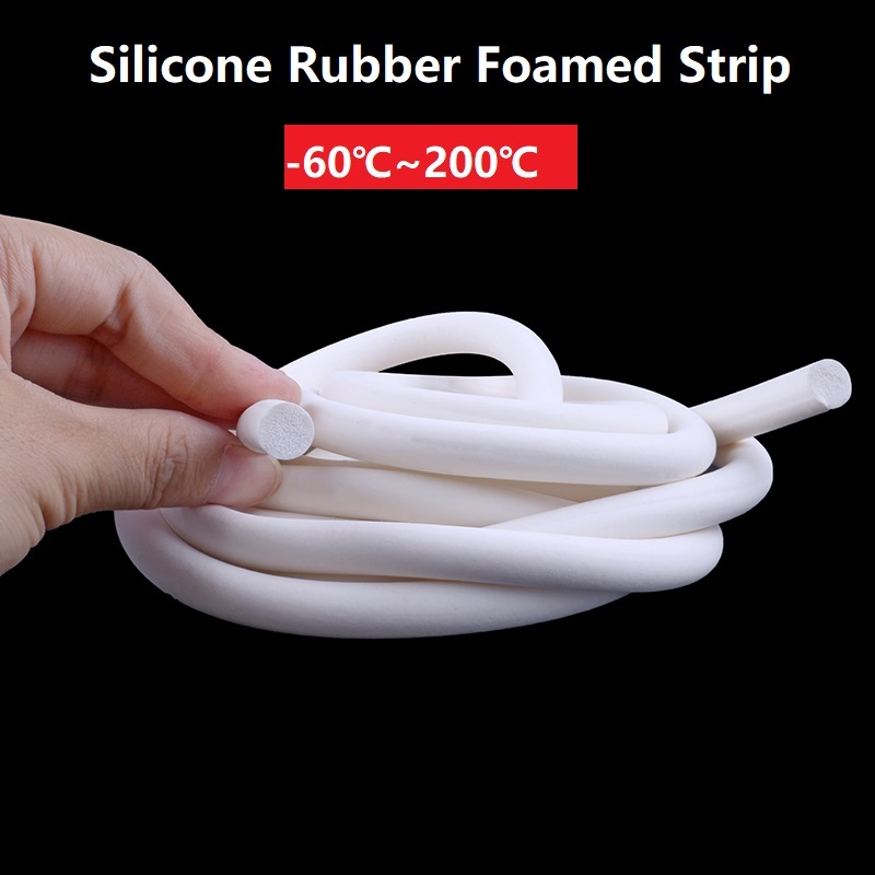 White Silicone Rubber Sponge Strip Round White Foamed Backer Rod Seal ...
