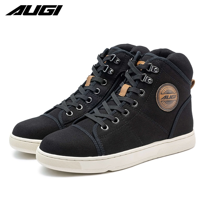 AUGI Motorcycle Canvas Sports Cycling Shoes Men Women Breathable Retro ...