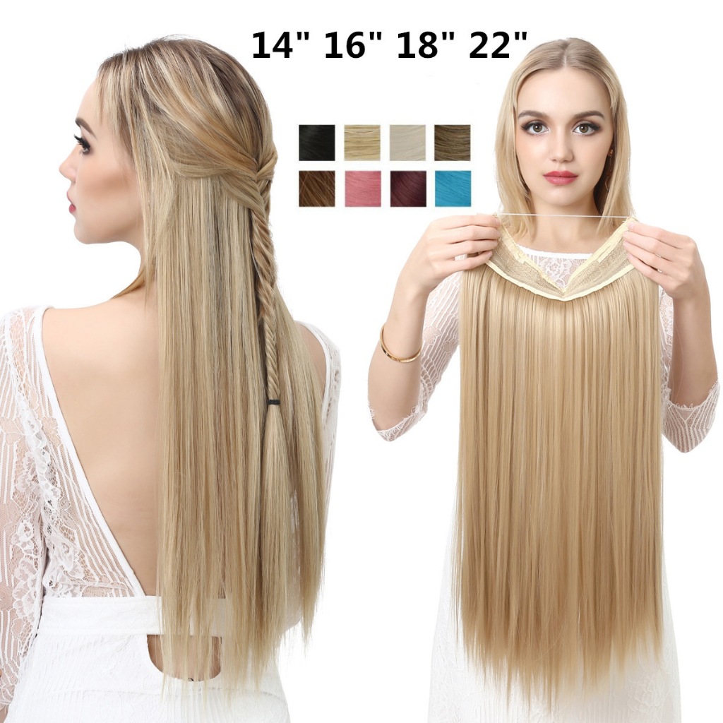 Big Wave Seamless U-Shaped Wig Female Cute Long Curly Straight Hair ...