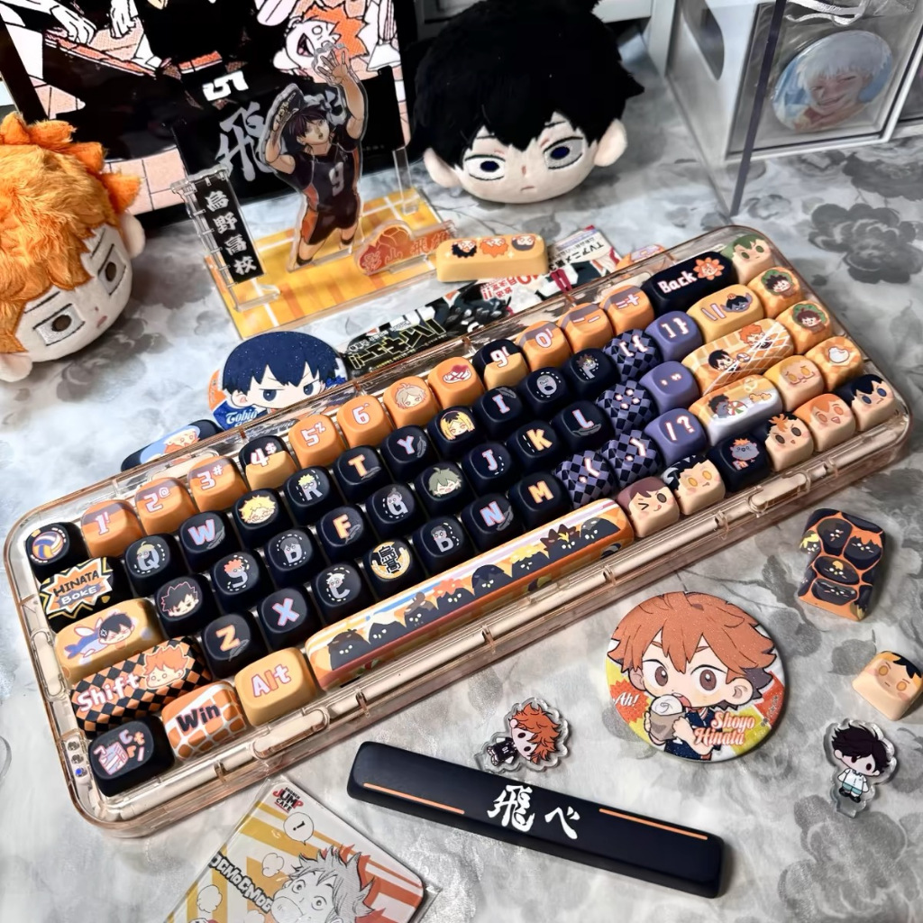 Volleyball Boy Keycaps 142 Keys MOA/SOA Height PBT Material Keycap Five ...