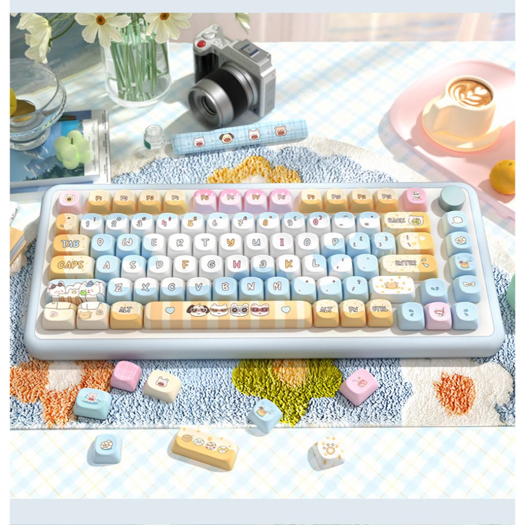 Roaming seaside Keycaps 112 Keys MCA Height PBT Material Keycap Five ...