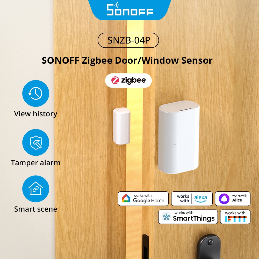 SONOFF SNZB-04P Zigbee Door Window Sensor Local Smart Scene Linkage Tamper Alert Home Security ...