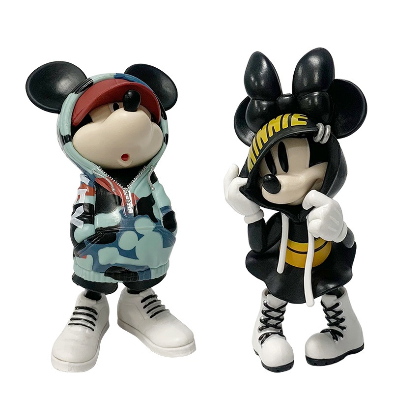 13-15cm MORSTORM Anime Figure Minnie Mouse Mickey Mouse Fashion Sweater ...