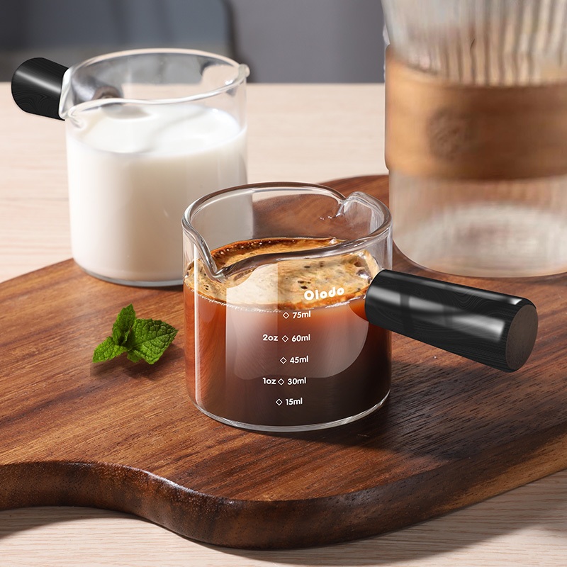 Coffee small milk cup High borosilicate glass Heatable With diversion ...