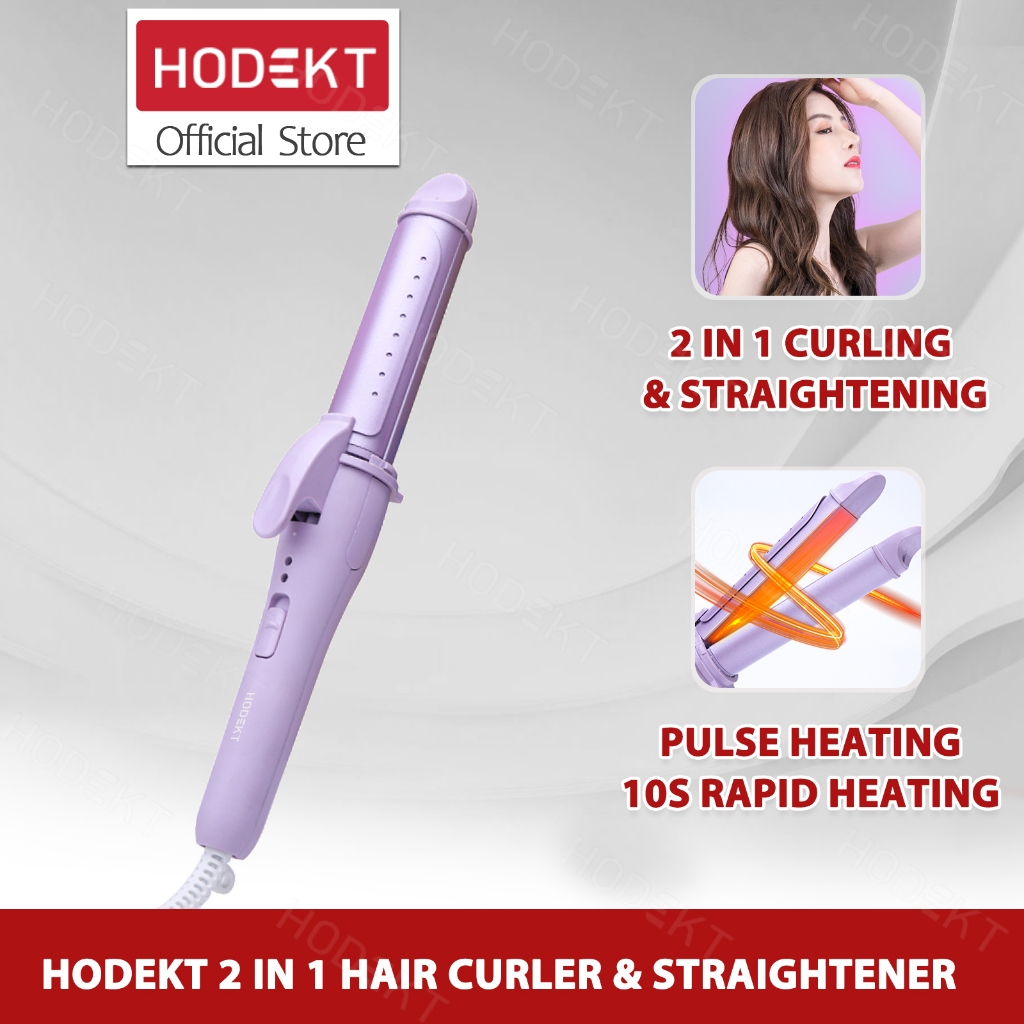 HODEKT 2 In1 Curler Iron And Hair Straightener Professional Curling ...