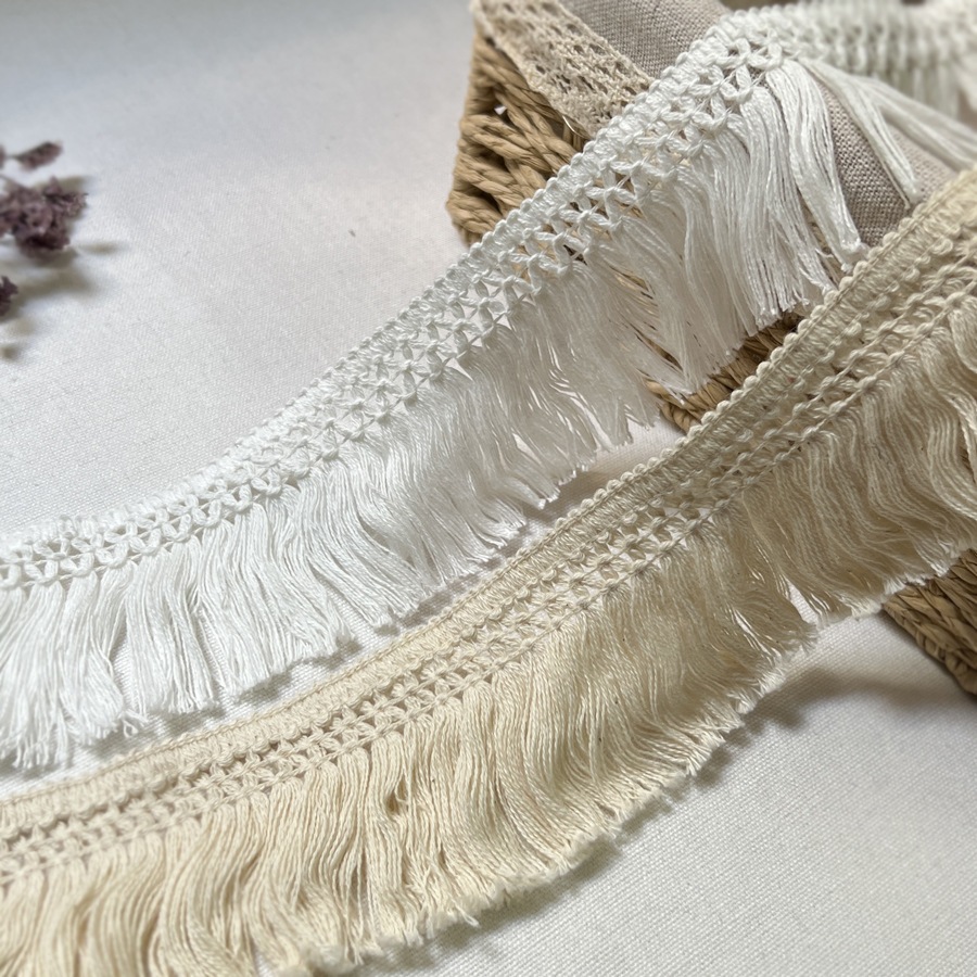 1 Yard Cotton Tassel Lace Accessories Lace 5.5cm Clothes Hem Decoration ...