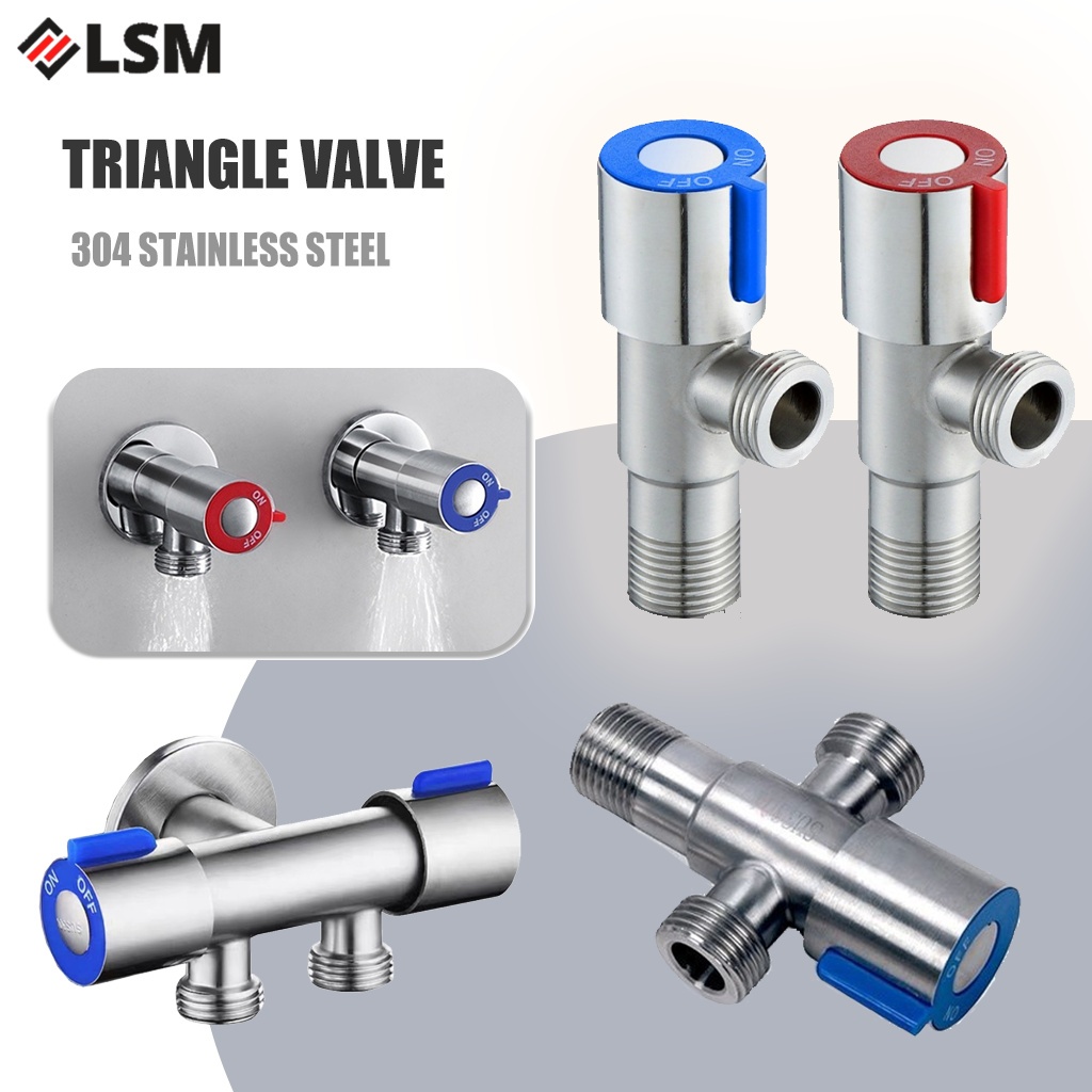 304 Stainless Steel Angle Valve Rust prevention treatment Toilet 1/2 ...