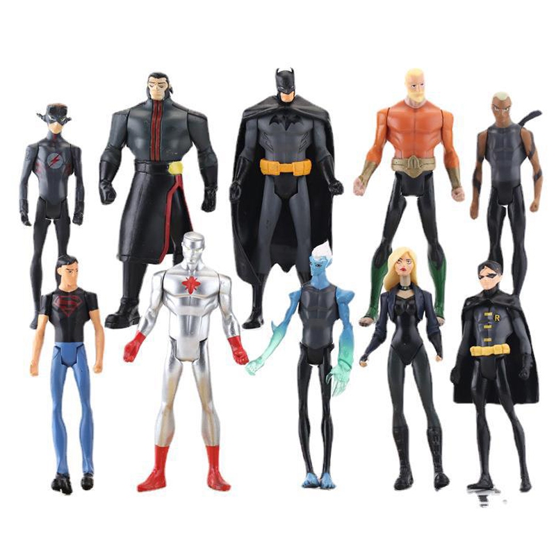 10Pcs/Set 10-12cm Superhero DC Comics Justice League Batman Superman ...