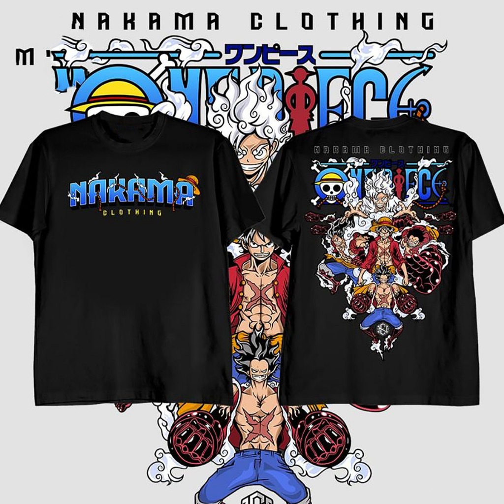 NAKAMA CLOTHING ONEPIECE LUFFY ALL GEAR FORM GRAPHIC COTTON TSHIRT FOR ...