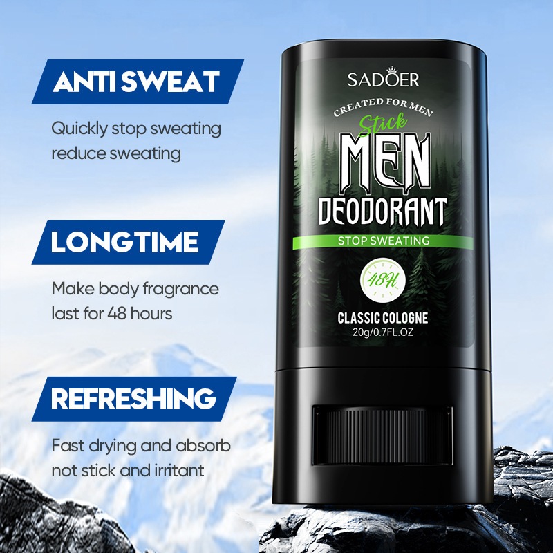 SADOER Men's Antiperspirant Stick Long Lasting Classic Cologne Fragrant ...