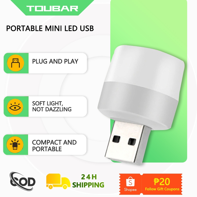 Night Light Bedroom USB LED Light Portable Energy Saving Lamp ...