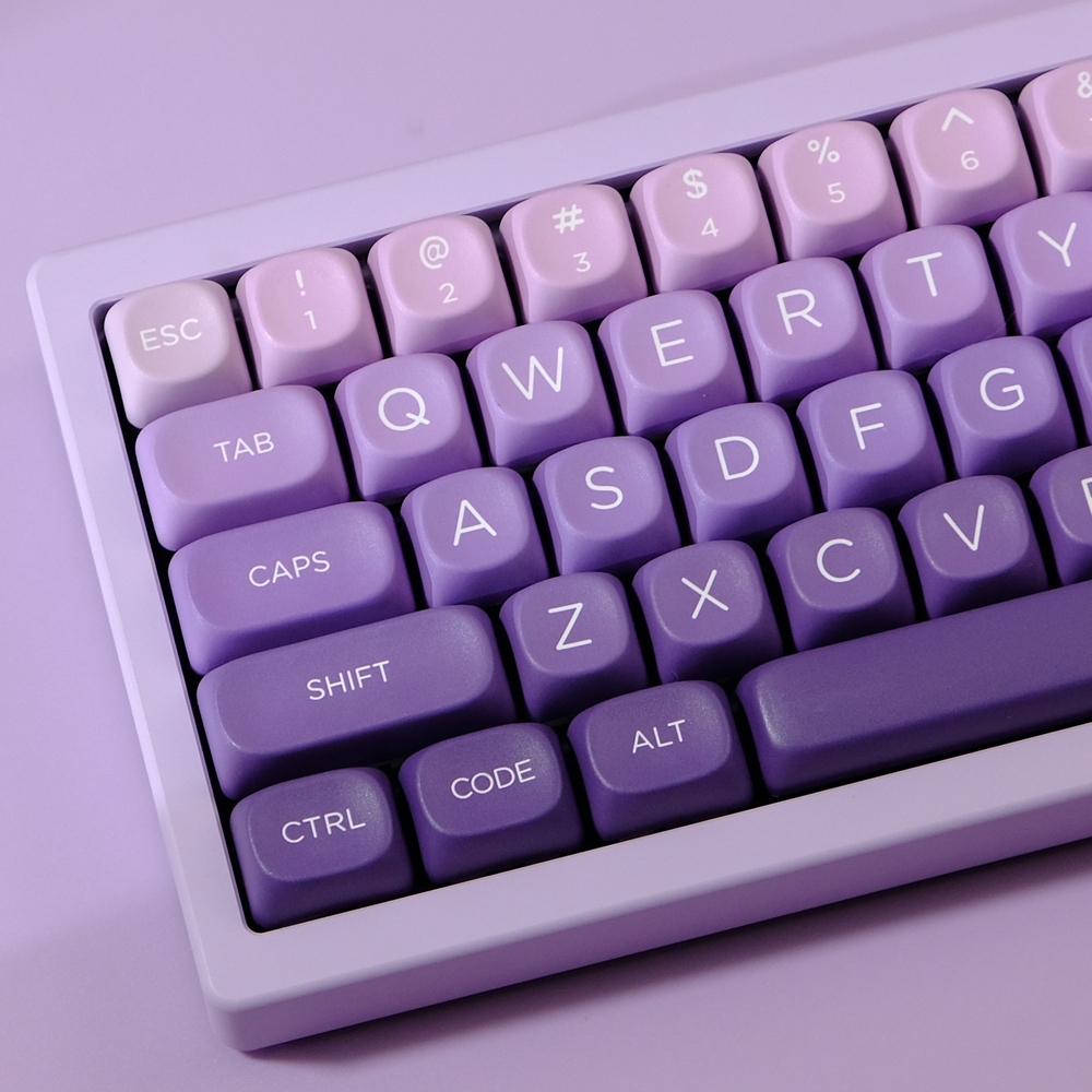 Purple Gradient XOA MOA Profile Keycaps Set PBT Dye Sublimation Keycap ...