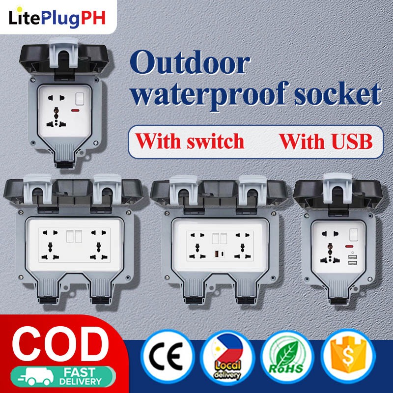PL Waterproof Outdoor Wall Socket IP66 Outdoor Socket Waterproof ...